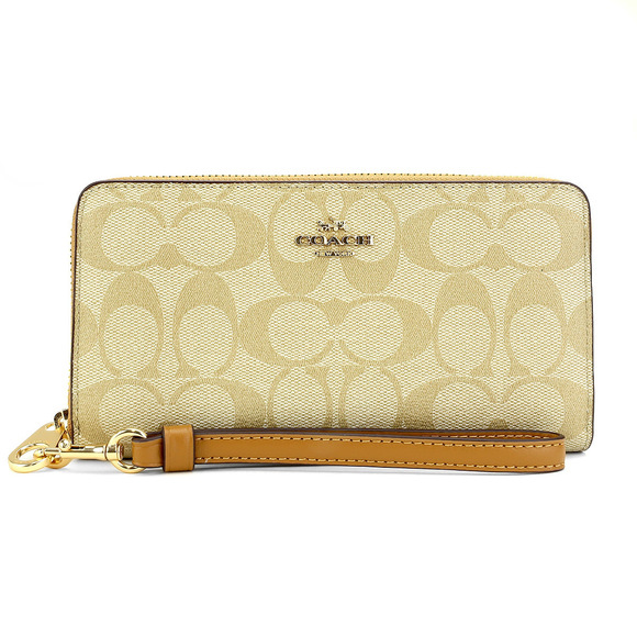 Coach | Bags | Coach Signature Long Wallet Beige Brown | Poshmark